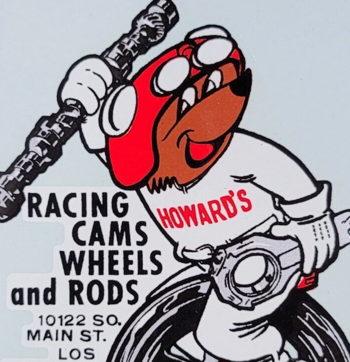 Original VINTAGE water Decal HOWARDS CAMS Wheels and Rods Drag Racing ...