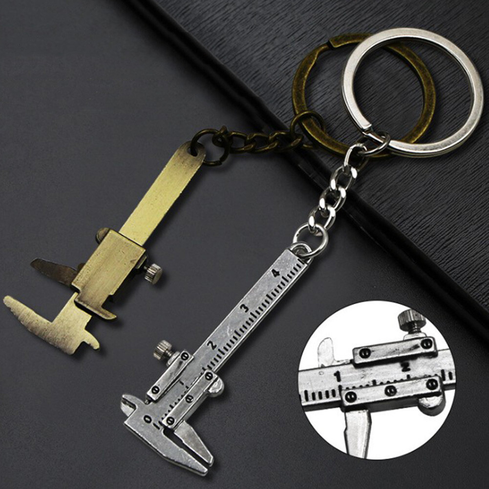 Mini Vernier Caliper Pendant Keyring Slider Slides Tool Chain Useful ...