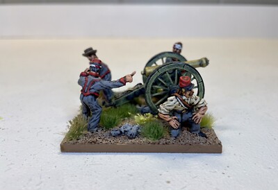 28mm 1st Corps Painted and Based ACW Confederate Artillery, 4 Crew 12 ...