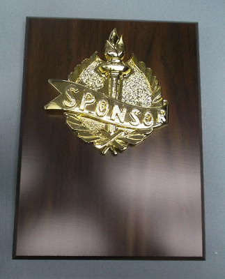 SPONSOR trophy plaque 6 x 8 free lettering | eBay