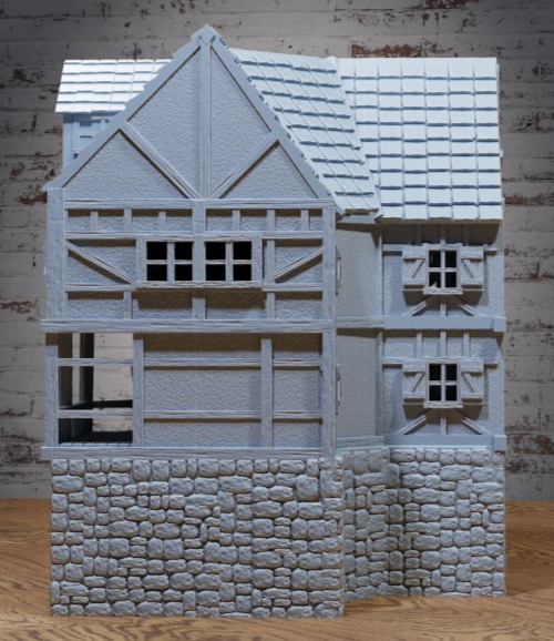 Corner City House S HO or N Scale Scenery Building White and Paintable ...