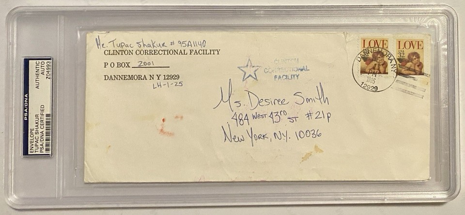 Tupac Shakur Signed Handwritten Letter & Envelope from Prison, 1995 ...