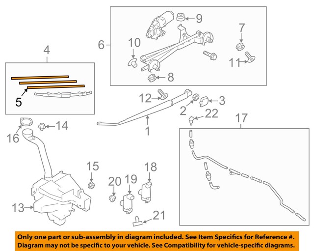 Subaru OEM 2014 Forester Wiper Washer-windshield-insert Right ...