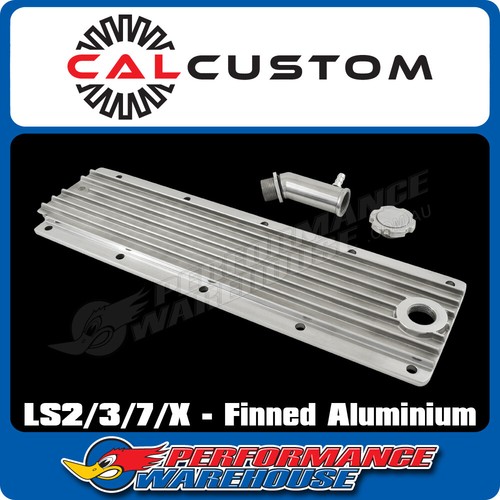 GM LS Engine Valley Cover Polished Finned Aluminium with Oil Filler ...