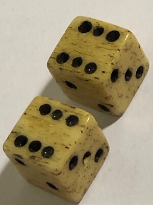 1800s civil war handcarved cattle bovine 11/32" dice pair 091723@ | eBay
