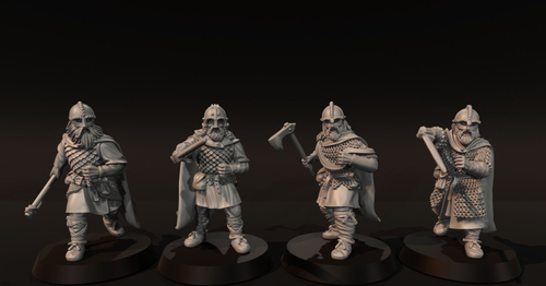 Viking etc Warriors with Hand Weapons - for LoTR MESBG Rohan, Saxons ...