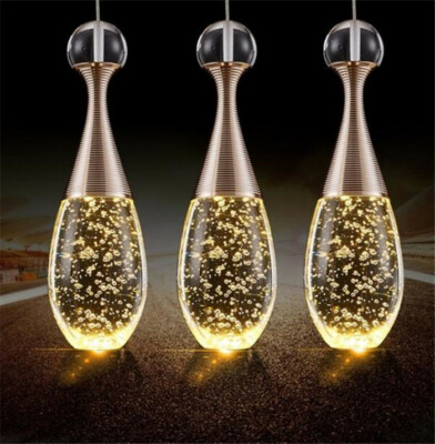 Modern Bubble Crystal Ceiling LED Light Kitchen Bar Pendant Lamp Bar ...