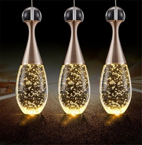 Modern Bubble Crystal Ceiling LED Light Kitchen Bar Pendant Lamp Bar ...