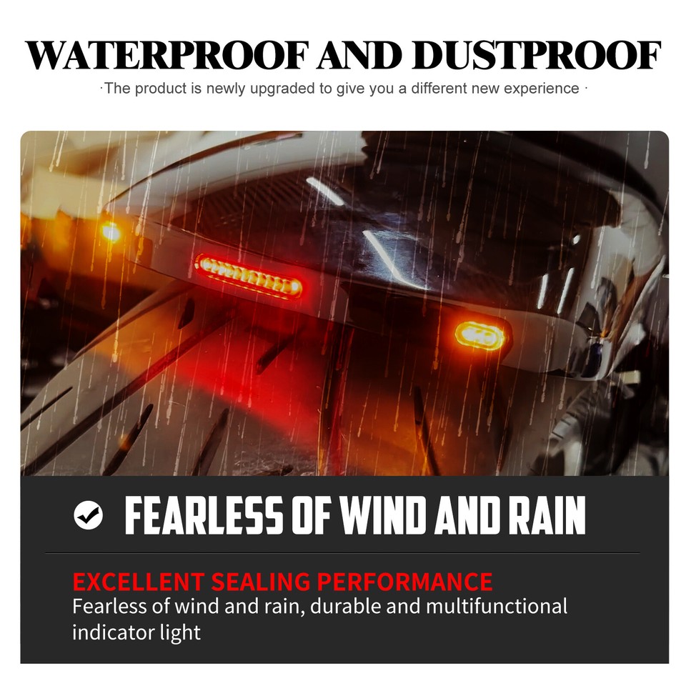 Rear Short Fender w/ Turn Signal LED Light For Harley Rocker C Breakout ...