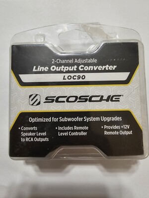 SCOSCHE LOC90 2 Channel Car Line Output Converter Remote Level Control ...