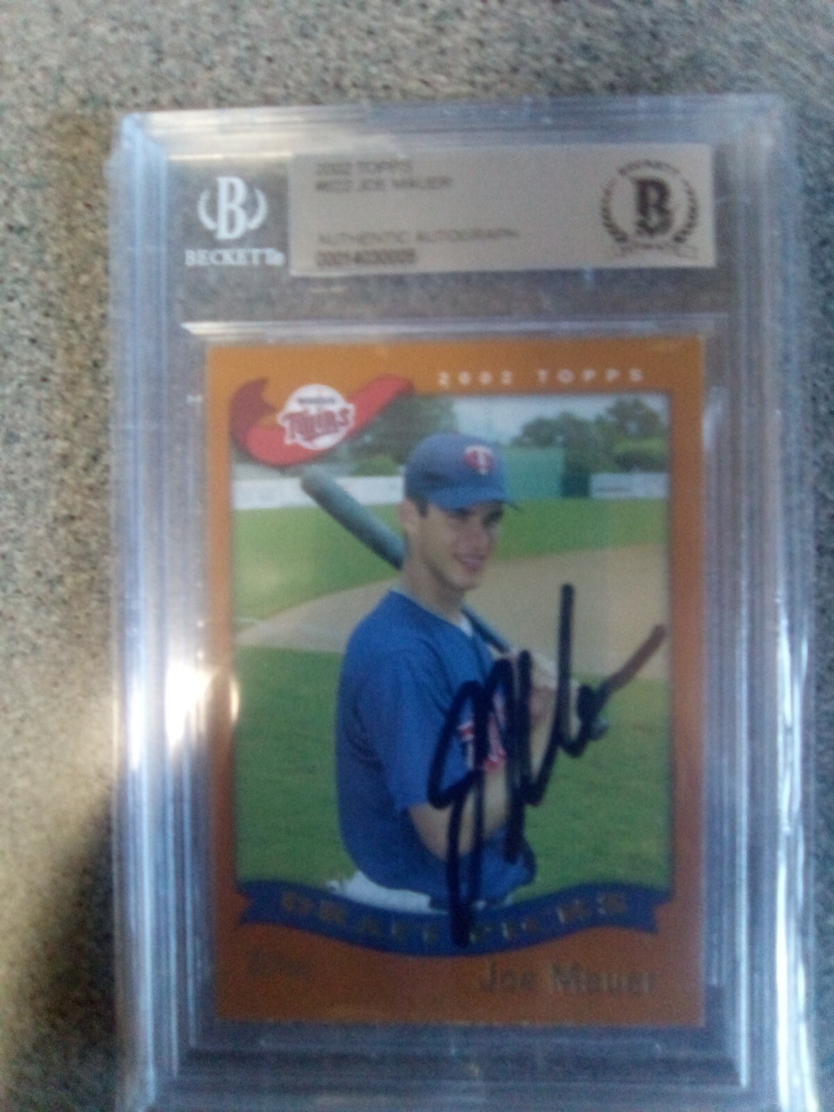 Joe Mauer Autographed Memorabilia | Signed Photo, Jersey, Collectibles ...