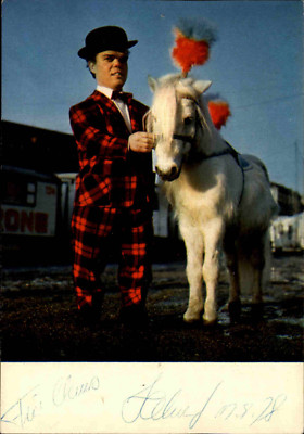 Signierte PK Klein-Helmut Zwerg-Clown mit Pony Cirkus Krone "Salto ...