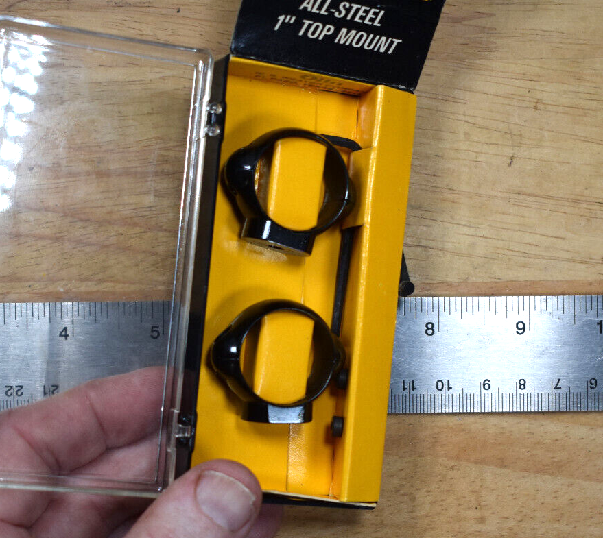 Weaver Mount All-Steel 1" Low Height Top Mount Rings Early Type New NOS ...