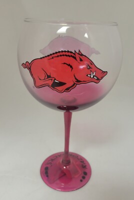 Arkansas Razorbacks 20oz Ballon Wine Glass Licensed by Boelter Brands ...