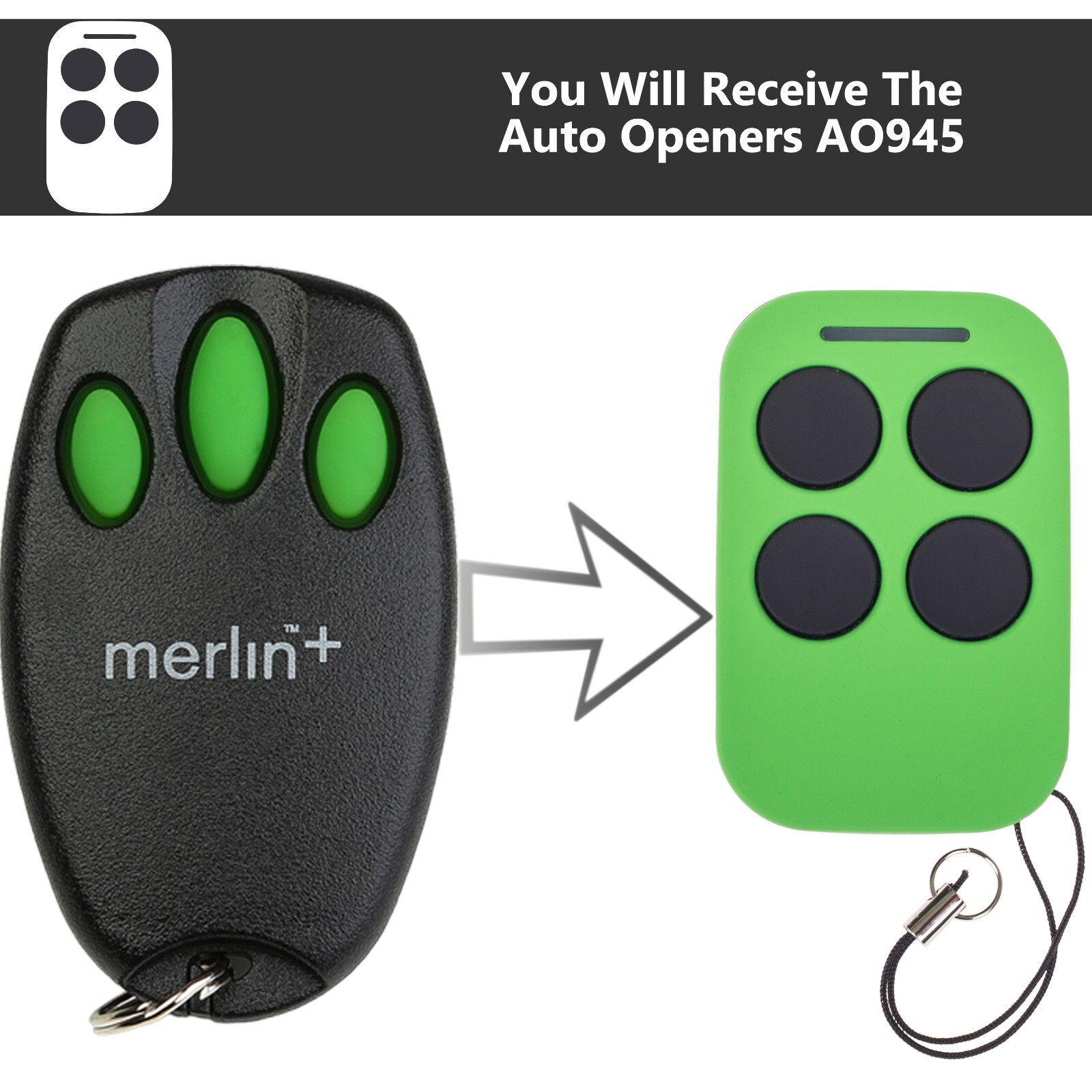 Brand New Chamberlain Merlin Garage Door Remote Control C945 Genuine ...