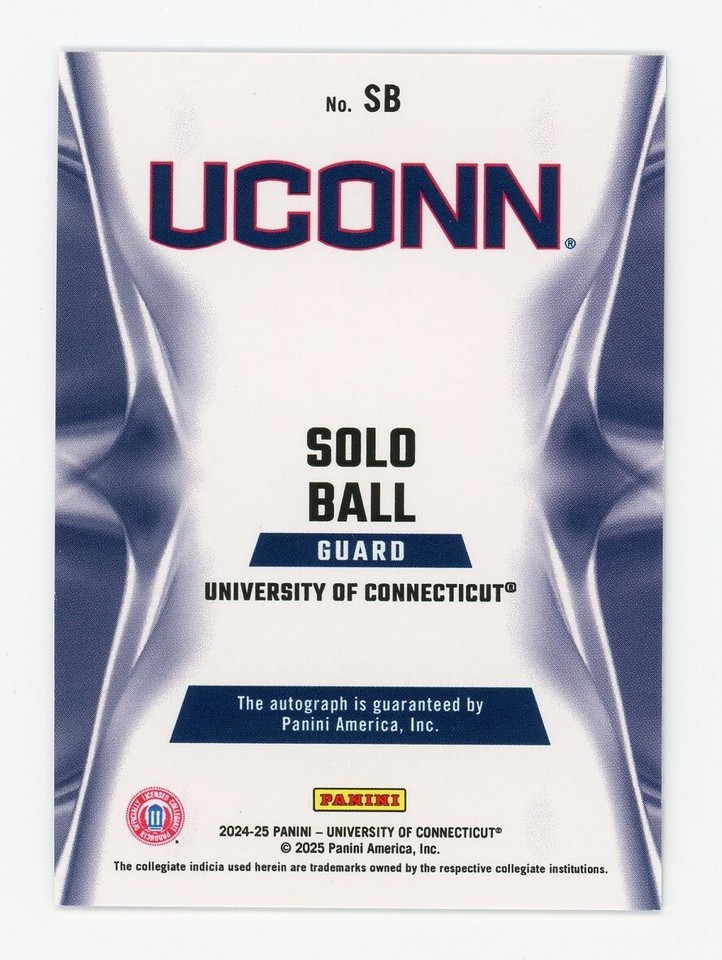 2024-25 Panini UConn #SB Solo Ball Private Signings UConn Auto | eBay