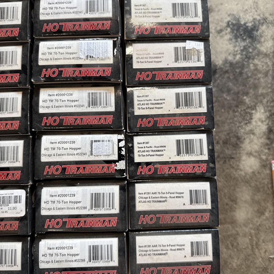 Lot 27 Atlas HO Chicago & Eastern Illinois 70 Ton Hopper + Texas ...