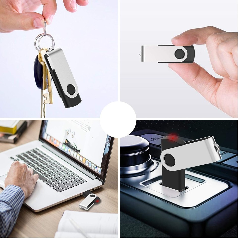 16 GB USB 3.0 Flash Drive, Thumb Drive Keychain Jump Drive Swivel ...