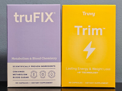 Truvy truFIX + Trim - 30 Day Weight Loss Combo - New in boxes! | eBay