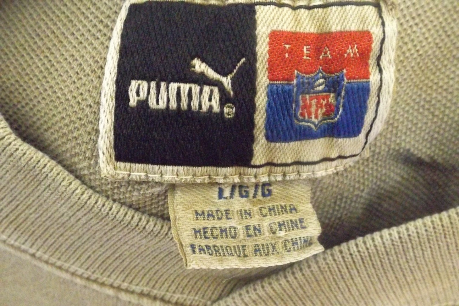 NY JETS VINTAGE PUMA TERRY SOFT COTTON EMBROIDERED LOGOS SWEATER L/G/G ...