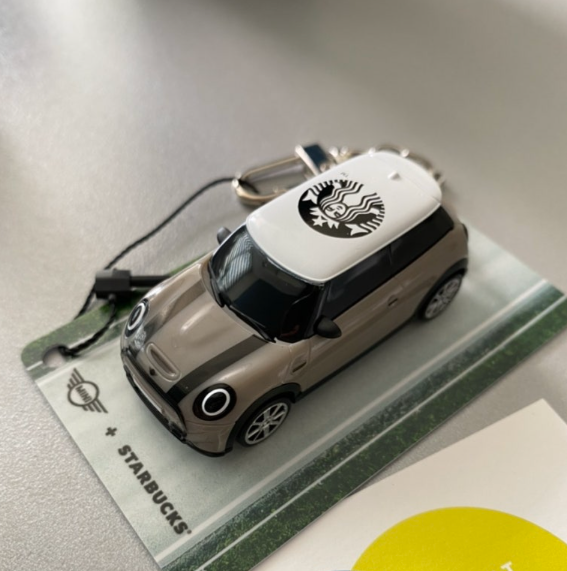 Starbucks Korea X BMW MINI Cooper Car figure Key chain Lime, Gray, Blue ...