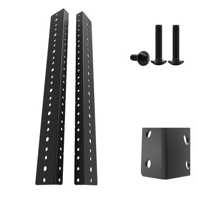 Jingchengmei 8U Steel Rack Rails Kit With Hardware - 2 Pieces (8Urr) | eBay