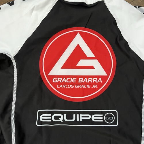 Gracie Barra Rash Guard Mens Small Black Short Sleeve Jiu Jitsu MMA Gym ...