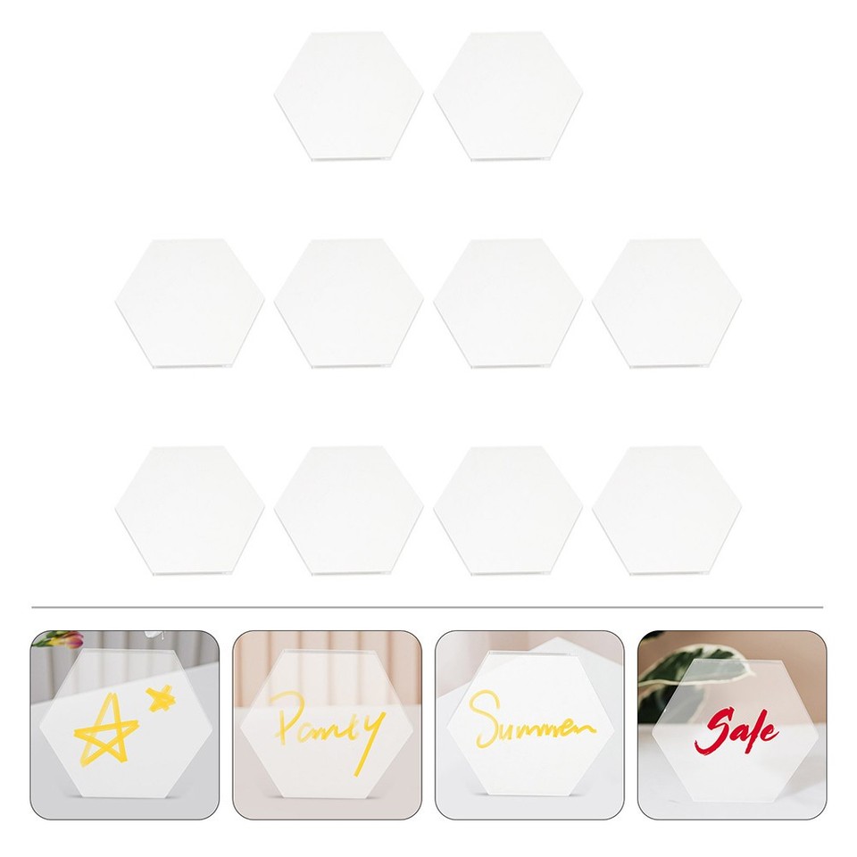 10 Pcs Handmade Diy Board Desktop Decorative Boards Hexagon Wall | eBay ...