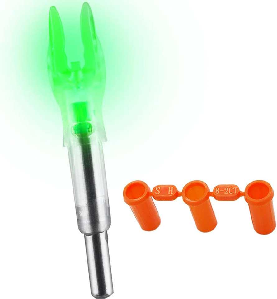 6-Pack X Lighted Nock Universal LED S Nock Fit Arrows .204 .233 .244 ...