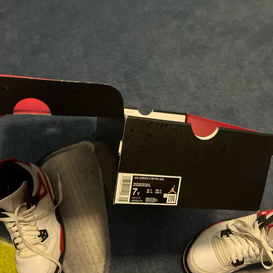 Jordan 4s Red Cements, Size 7. Present For Kids. Comes With Box Will ...