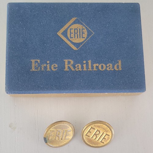 Vintage ERIE RAILROAD Playing Cards plus 2 Uniform Buttons – Train ...