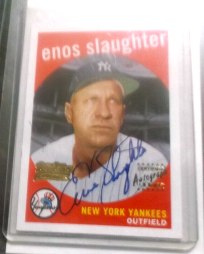 HOF Autograph Enos Slaughter St. Louis Cardinals '59 Reprint Certified ...
