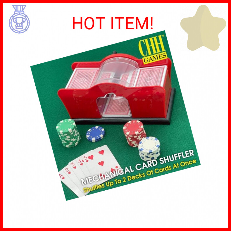 CHH Hand Cranked Card Shuffler – Manual Card Shuffler for Standard or ...