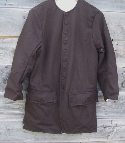 Revolutionary War Civilian Militia Brown Wool Frock Coat Pleated Cloth ...