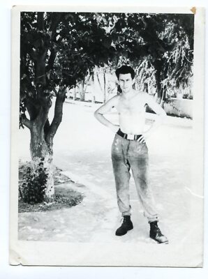 Shirtless handsome young man soldier bulge gay int vtg photo | eBay
