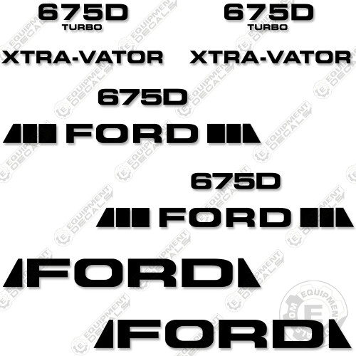 Fits Ford 675D TURBO Decal Kit Backhoe Equipment Decals (675 D) | eBay