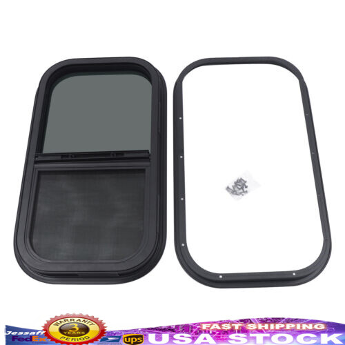 2pcs 12''x22' 'RV Camper Cargo Window Teardrop Vertical Sliding Glass ...