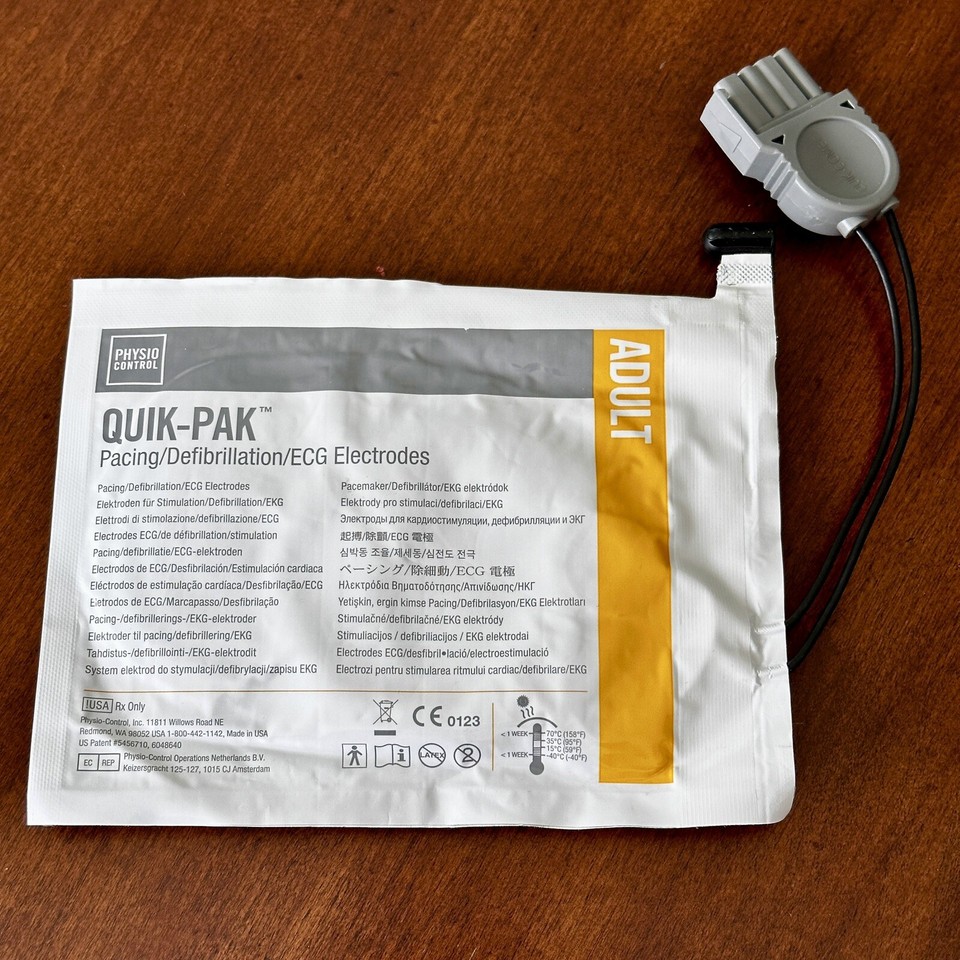 Physio Control 11103-000023 Quik-Pak Lifepak CR Plus Adult Pads EXP: 10 ...