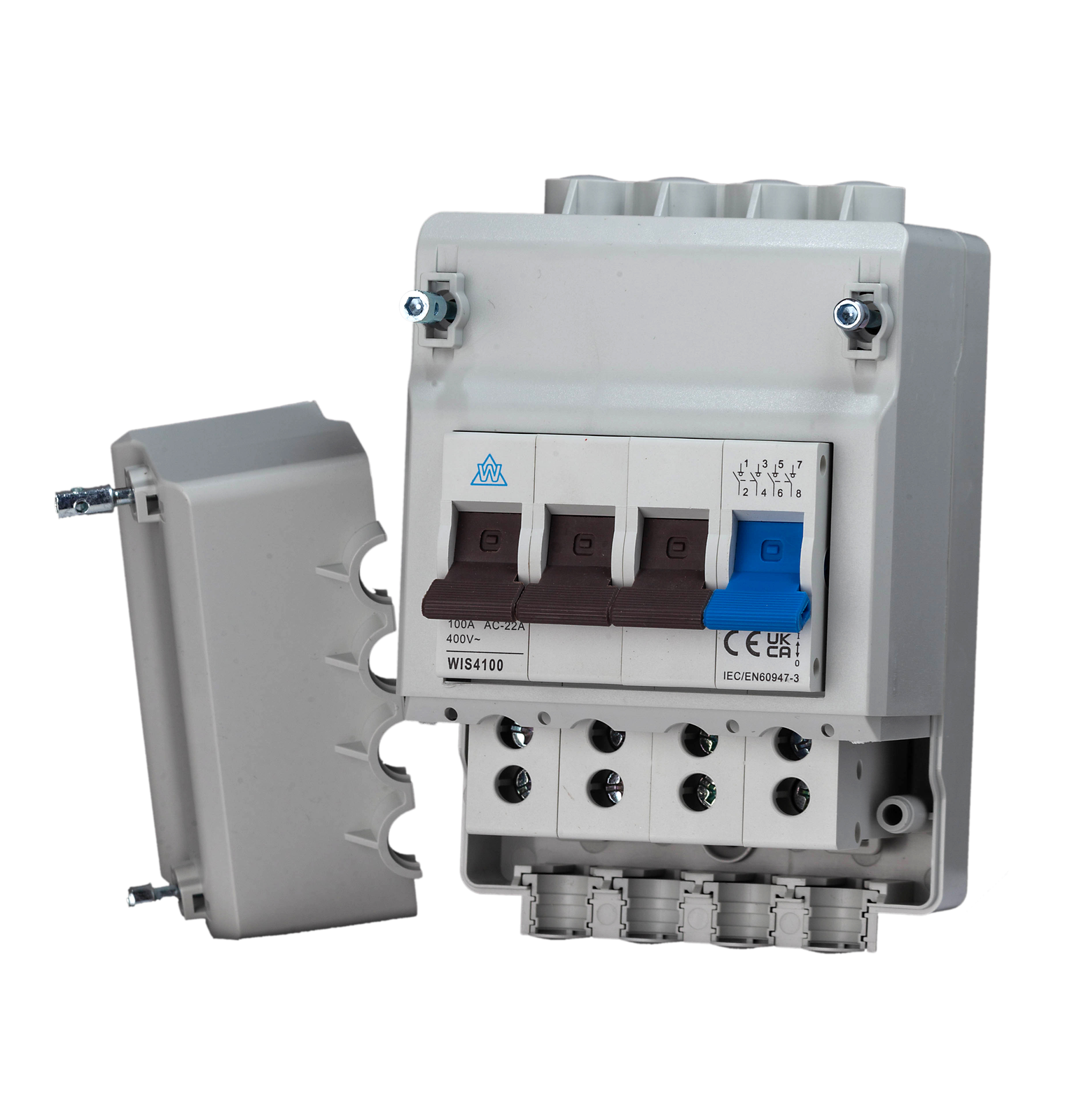 WEC44100 100A 4 Pole Terminal Mains Switch Meter Supply Board Isolator 3 Phase | eBay UK