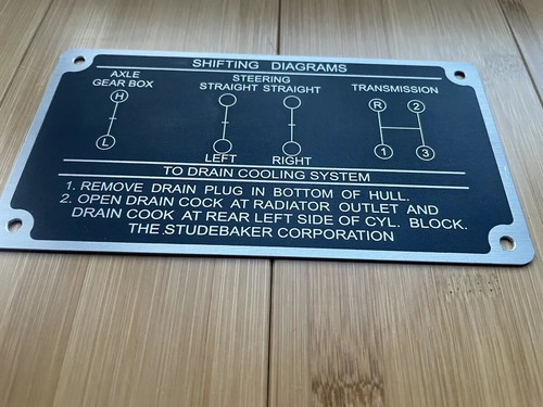 studebaker weasel t24 m29 M29c g179 US WWII Shifting Diagrams ID plate ...
