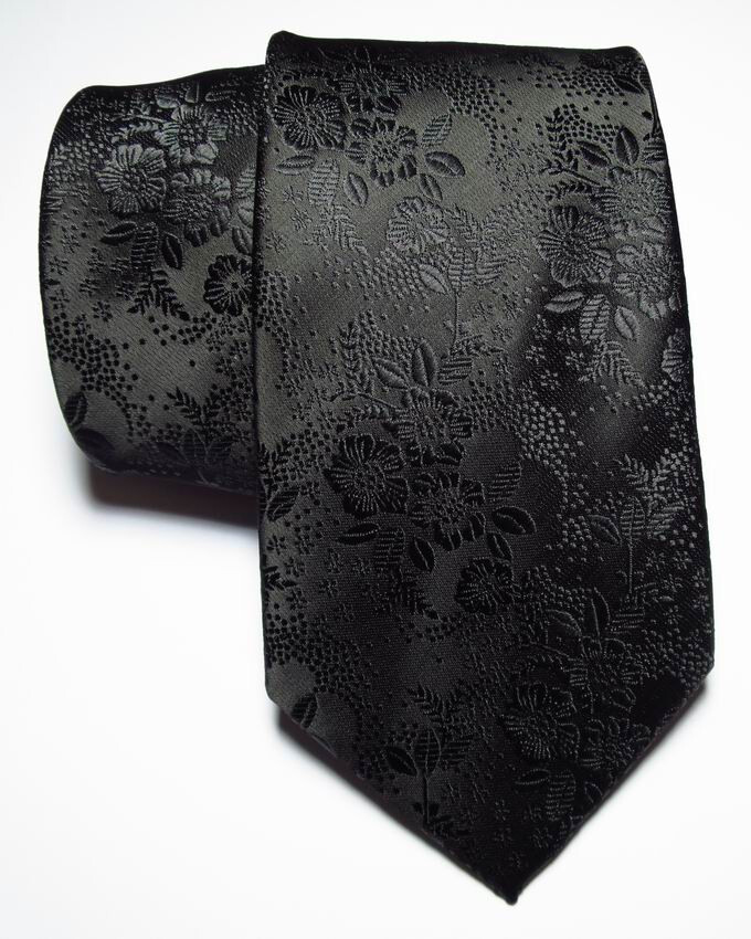 New Classic Floral Full Black JACQUARD WOVEN Silk Men's Tie Necktie | eBay