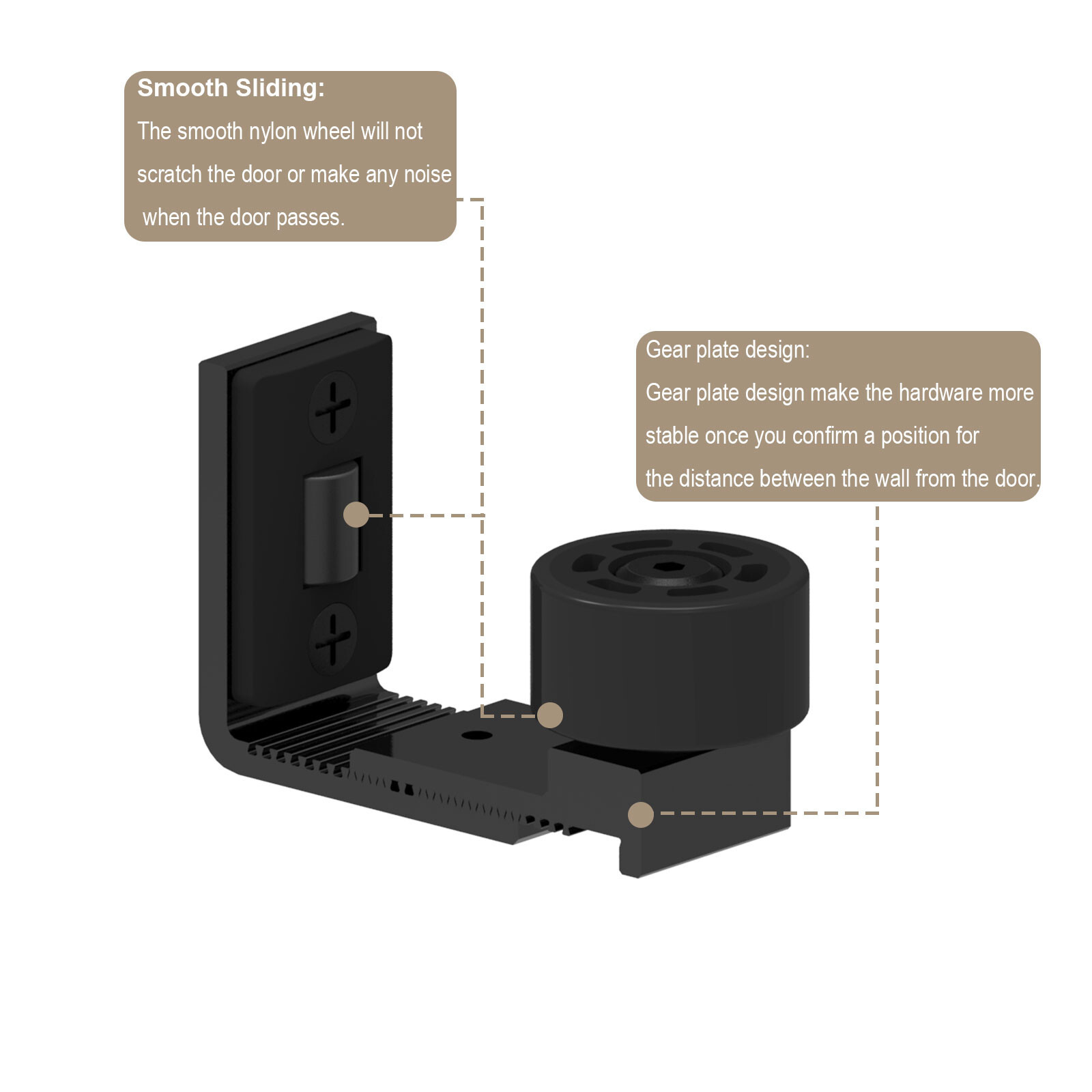 Adjustable Wall Mount Floor Guide Sliding Barn Door Hardware for ...