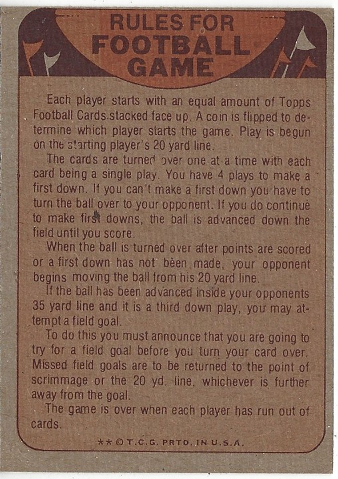 1974 Topps Lions Football Team Checklist MISCUT Unmarked | eBay