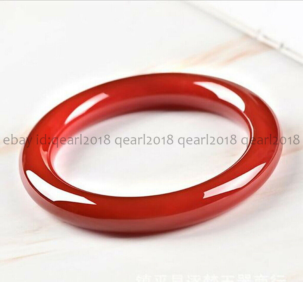 Natural Chinese Red Jade Jadeite Gemstone Bangle Bracelet 56-62mm Women ...