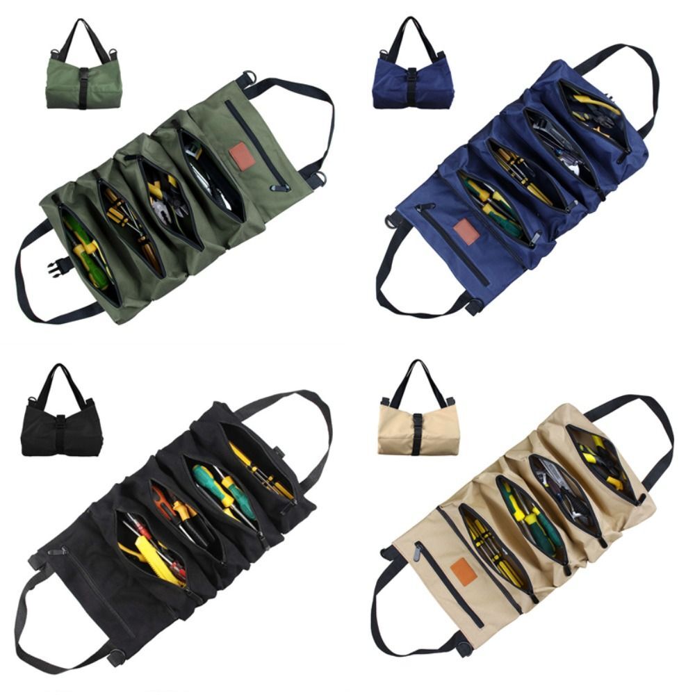 5 Zipper Canvas Storage Bag High-capacity Tool Case Pocket Workshop | eBay