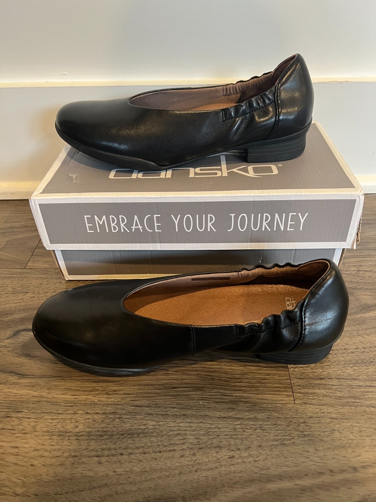 Dansko Women's Size 7.5-8 Kira Aniline Black Ballet Flats EU Sz 38 2720 ...