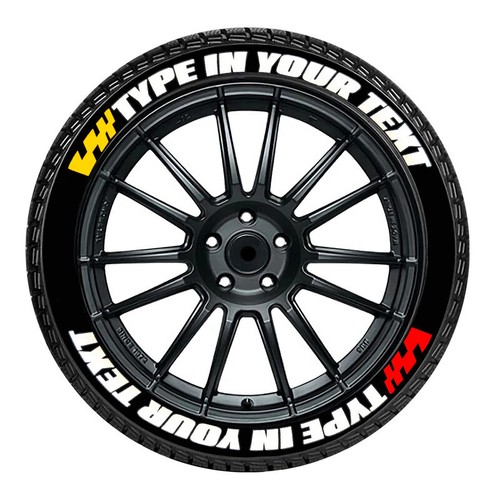 Custom Tire Lettering Sticker 1.06" 14"-22" Personality Customized Your ...
