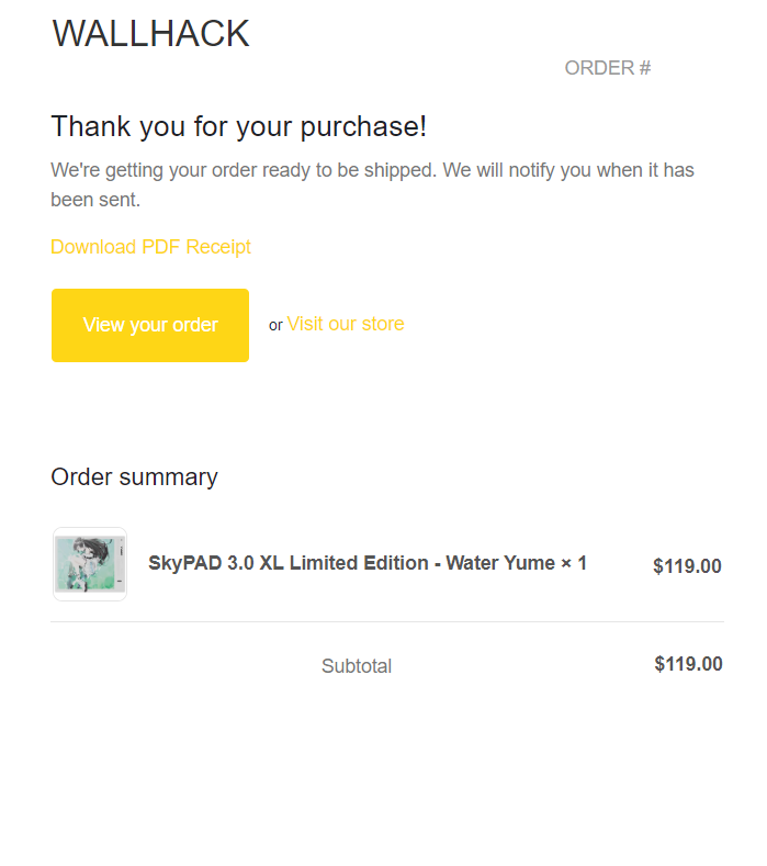 NEW Wallhack SkyPAD 3.0 XL Limited Edition Water Yume Mouse Pad SHIPS ...