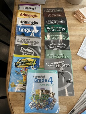 Abeka 4th Grade Complete Parent & Student Set With Student Consumables ...
