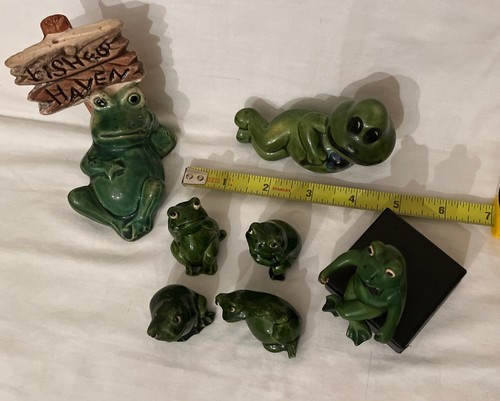 ️VTG FROG COLLECTION. 7 PIECES. ADORABLE COLLECTIBLES | eBay